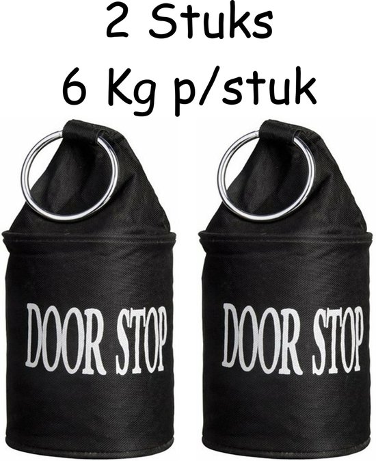 Zware Canvas Deurstop Deurstopper- 6 Kg - 14 x 14 x 34 cm – 2 Stuks ...