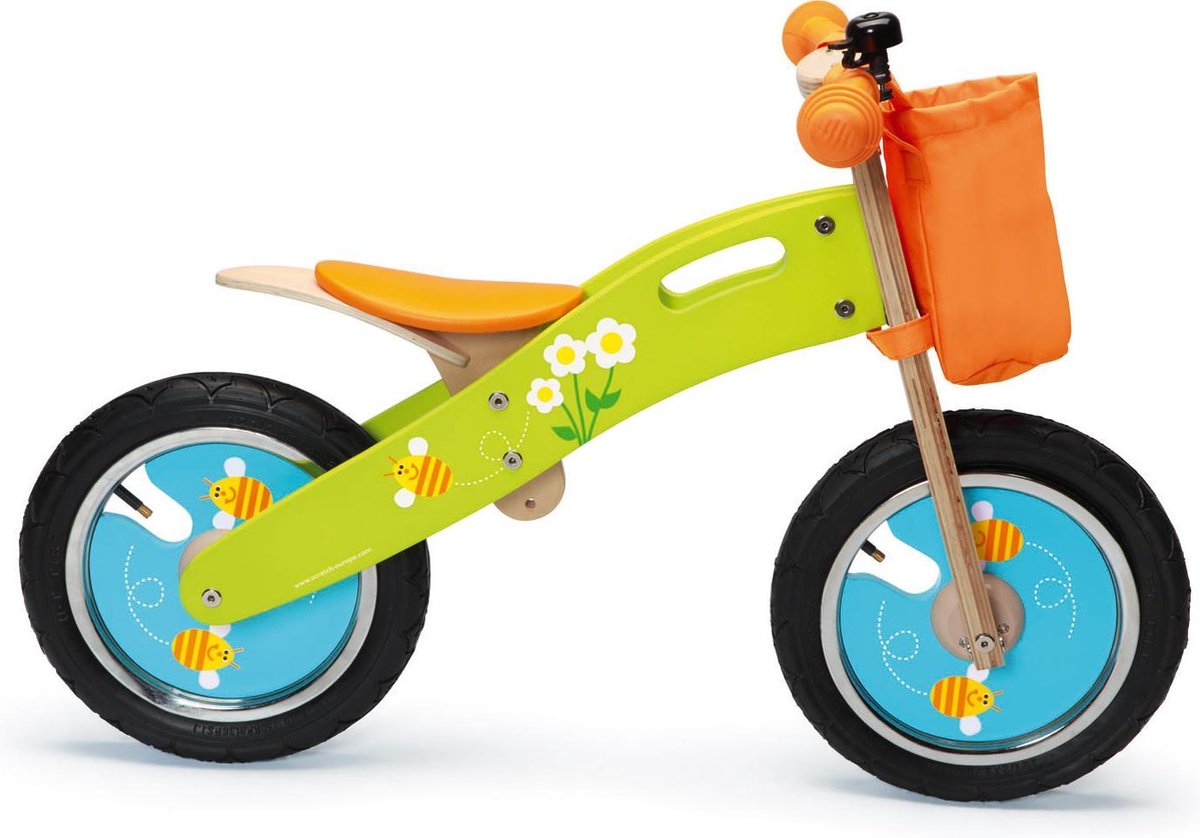 bol.com | Scratch Loopfiets Hout Bloemetjes en bijtjes