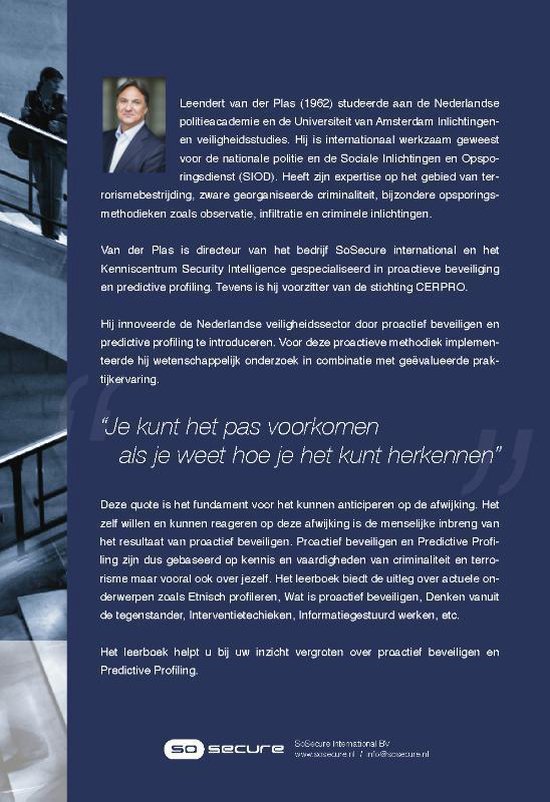 Proactief beveiligen & Predictive Profiling, Leen van der Plas | 9789082273984 | Boeken | bol