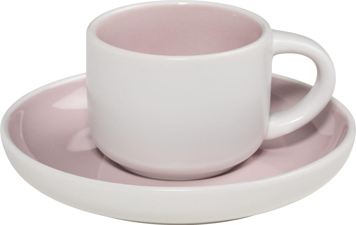 Maxwell & Williams Tint - Espresso Kop en Schotel - Roze - 100 ml | bol.com