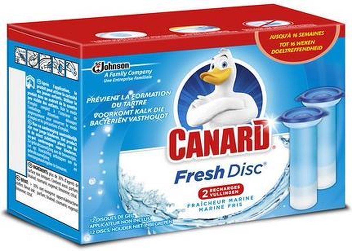 Canard Toiletreiniger wc-blok Fresh Disc Marine Fris 1 pak met 2 ...