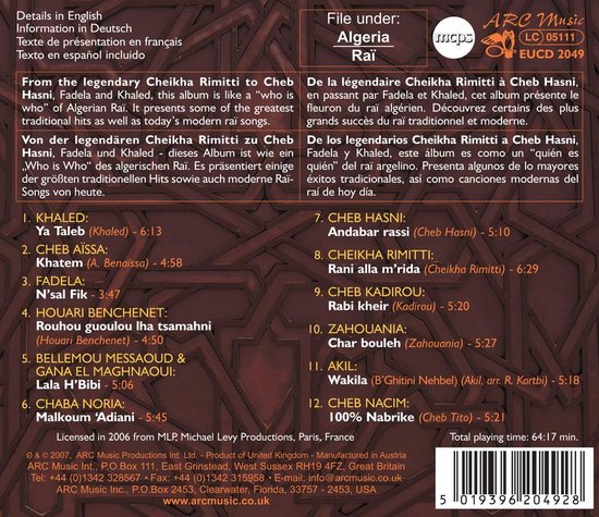 Best Of Algerian Rai, various artists | CD (album) | Muziek | bol