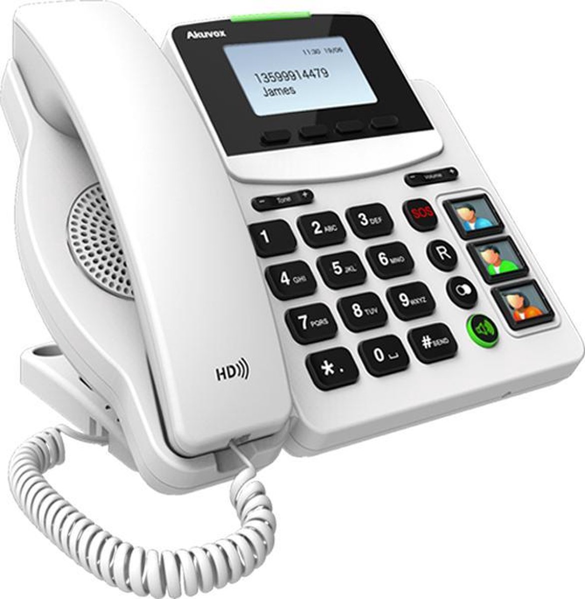 Akuvox R15P - VoIP telefoon - Geluidsversterking - Wit | bol