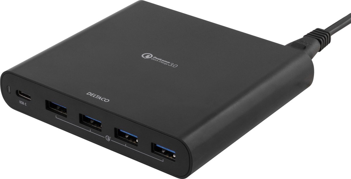 DELTACO SMP-USBC, universele USB-C lader voor laptops en andere ...