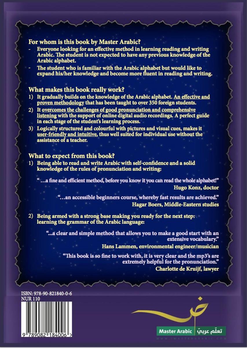 Master Arabic Reading and Writing | 9789082184013 | Nayla Chebli ...