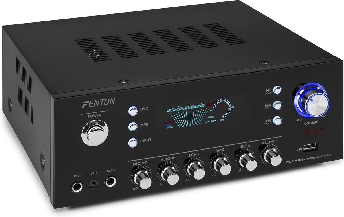 bol.com | Versterker audio - Fenton AV120FM-BT 120W stereo versterker ...
