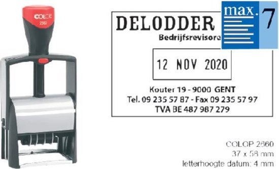 Woord-datumstempel Colop 2660 personaliseerbaar 36x56 | bol.com