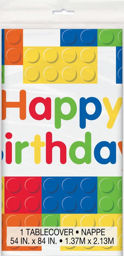 Unique Tafelkleed Building Blocks Multicolor 140 X 214 Cm | bol