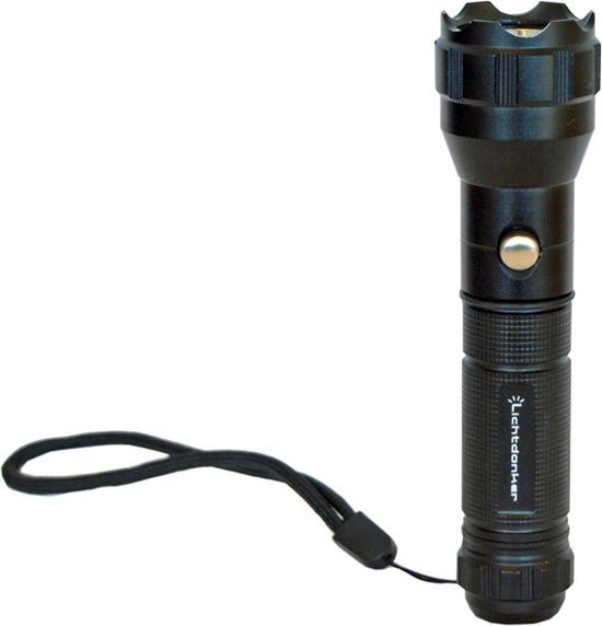 LED Zaklamp zwart Regular oplaadbaar – LichtDonker® | bol.com