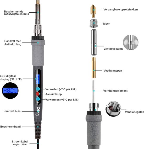 Professionele 42 delig Houtbrander set voor Houtbewerking ...