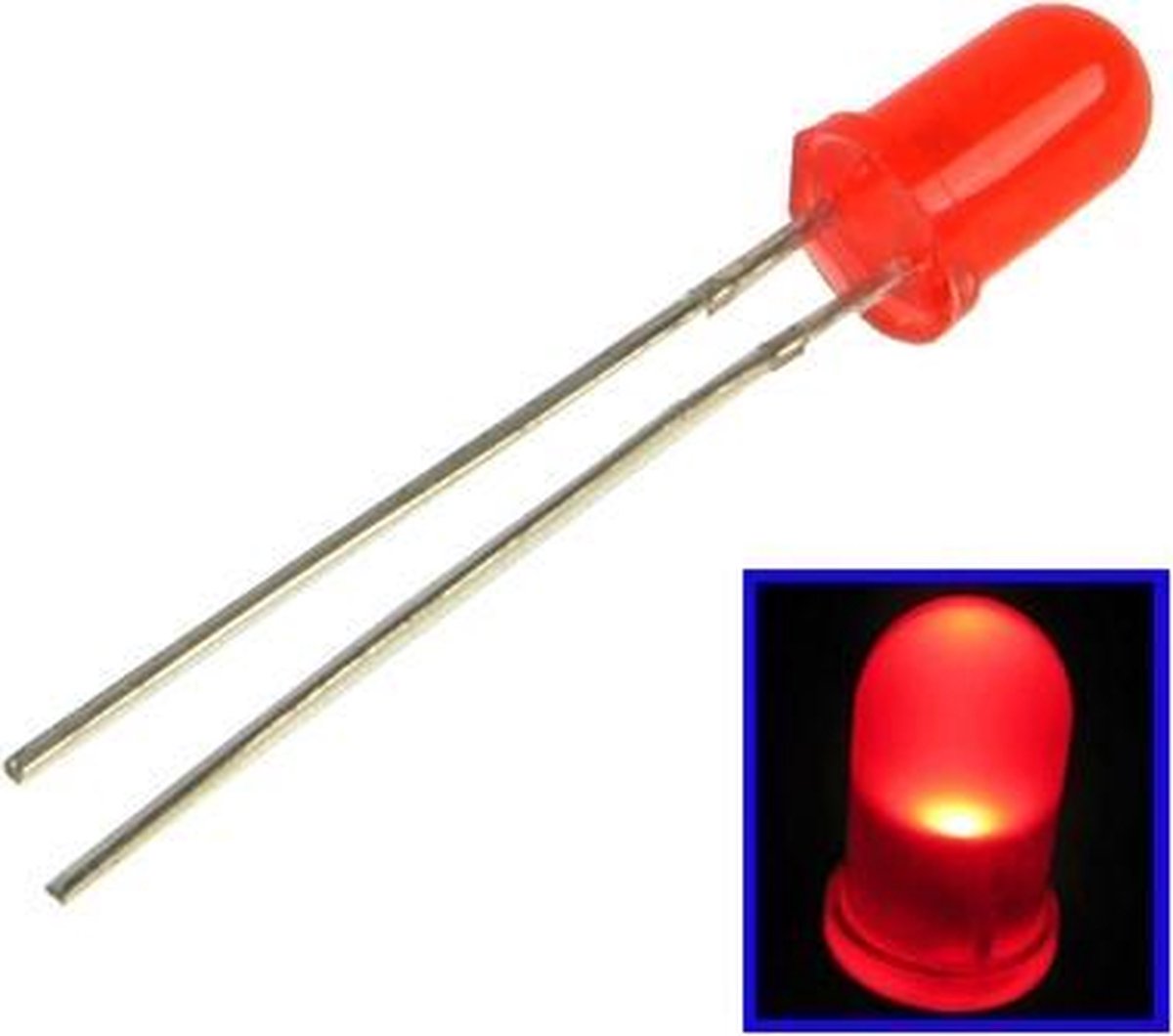bol.com | 1000pcs 5mm rood licht ronde LED-Lamp (1000pcs in één ...