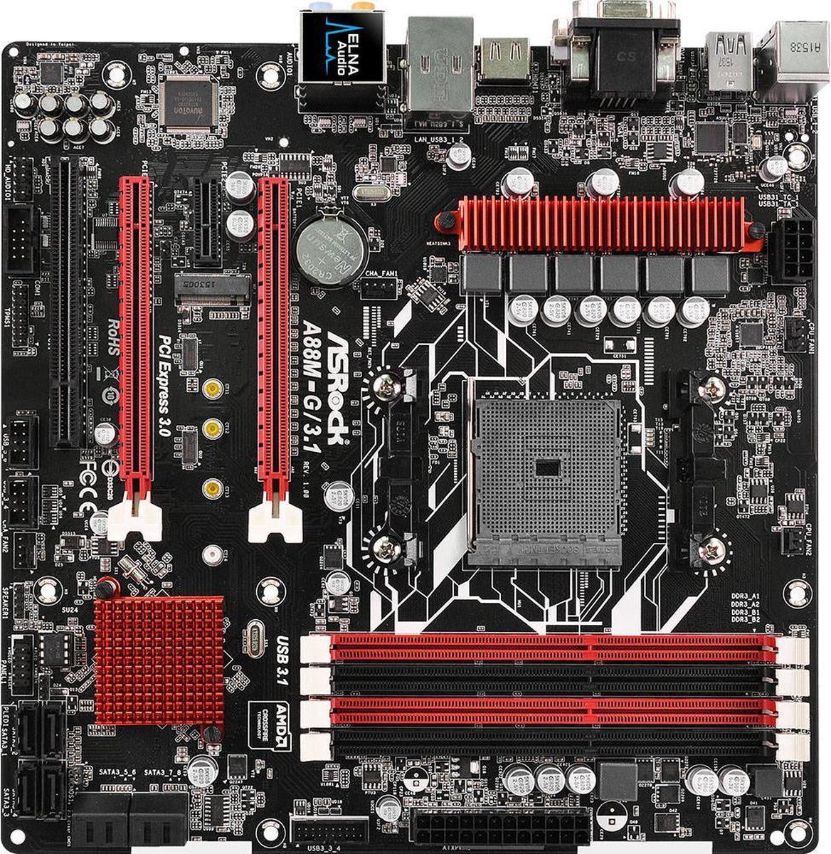 Asrock A88M-G/3.1 AMD A88X Socket FM2+ Micro ATX | bol.com