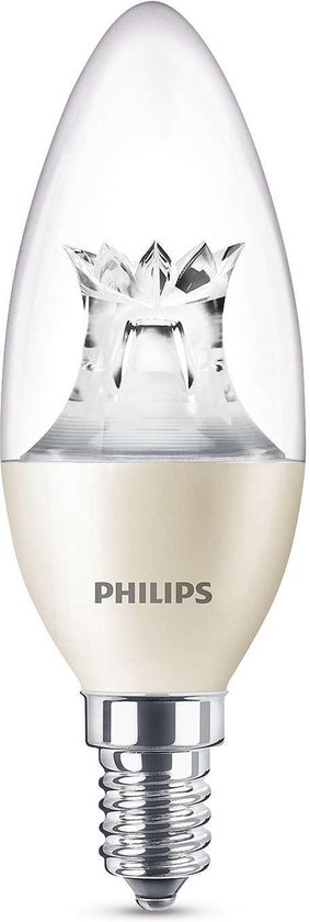 Philips LED kaars 4W (25W) Warm Glow dimbaar kleine fitting E14 helder ...