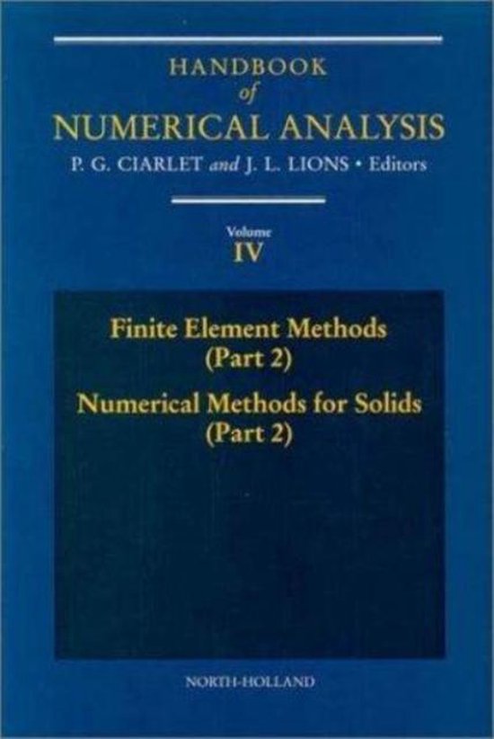 Finite Element Methods (Part 2), Numerical Methods for Solids (Part 2) | 9780444817945... | bol.com