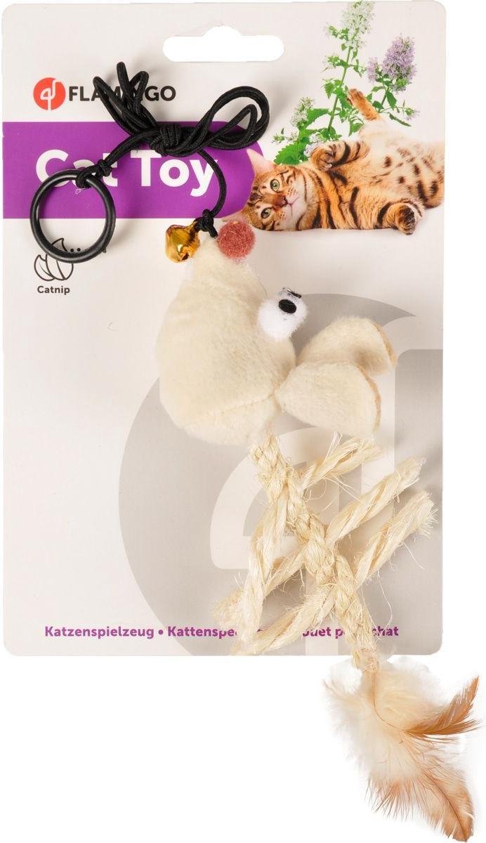 Flamingo - Kattenspeelgoed Skelet Muis - Wit - 20 x 9 x 5 cm | bol.com