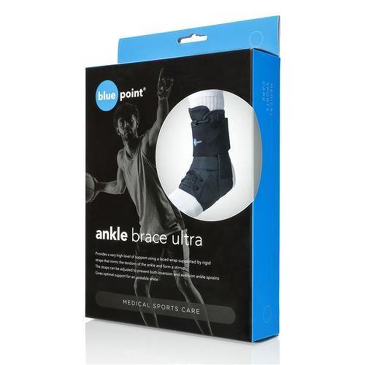 Bluepoint Enkelbrace Ultra/ Veterbrace Zwart Maat M | bol