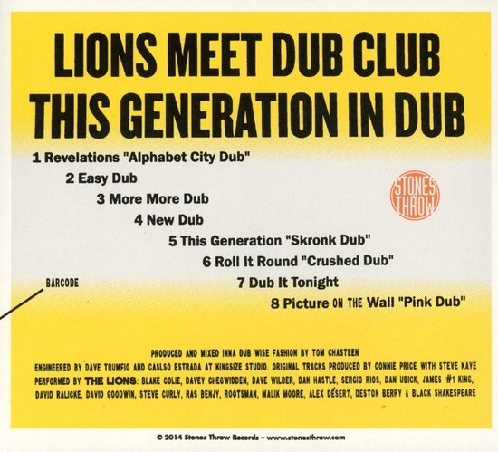 Dub Club Vs The Lions - This Generation Dub-Digi-, Dub Club | CD (album ...