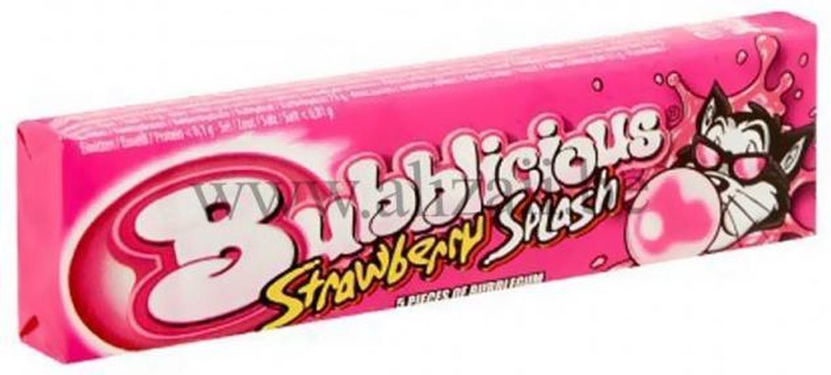 Bubblicious - Strawberry splash - 18x 5 stuks | bol