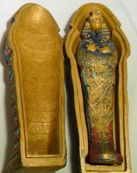 Toetanchamon Sarcofaag met Mummie Egyptisch beeld - 15 x 5 x 4 cm | bol.com