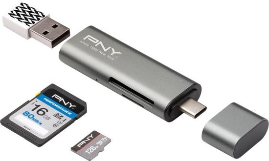 PNY USB-C card reader - USB adapter | bol