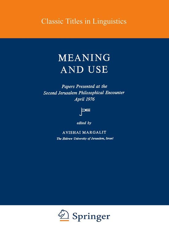 Studies in Linguistics and Philosophy 3 - Meaning and Use (ebook ...