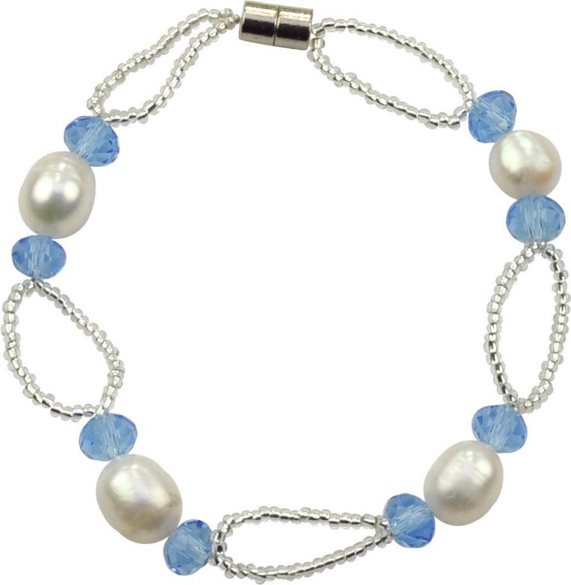 Zoetwater parel set Blacio - parelketting + parel armband - echte ...