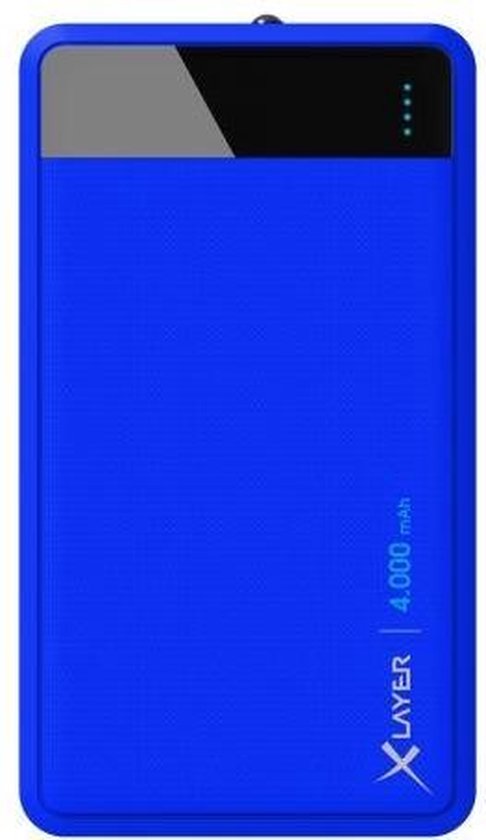 XLayer Colour Line powerbank Blauw Lithium-Polymeer (LiPo) 4000 mAh | bol.com