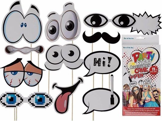 Foto props set cartoon 11 stuks | bol