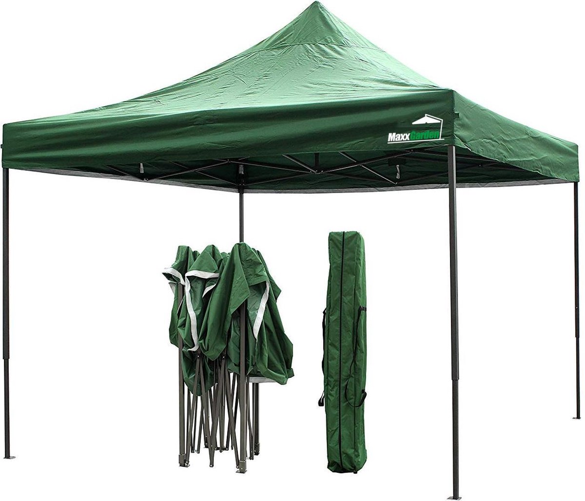 Bol MaxxGarden Easy up Partytent 3x3 Meter Opvouwbaar Groen bol-maxxgarden-easy-up-partytent-3x3-meter-opvouwbaar-groen