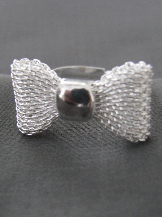 Strik ring mesh verstelbaar zilverkleur | bol.com