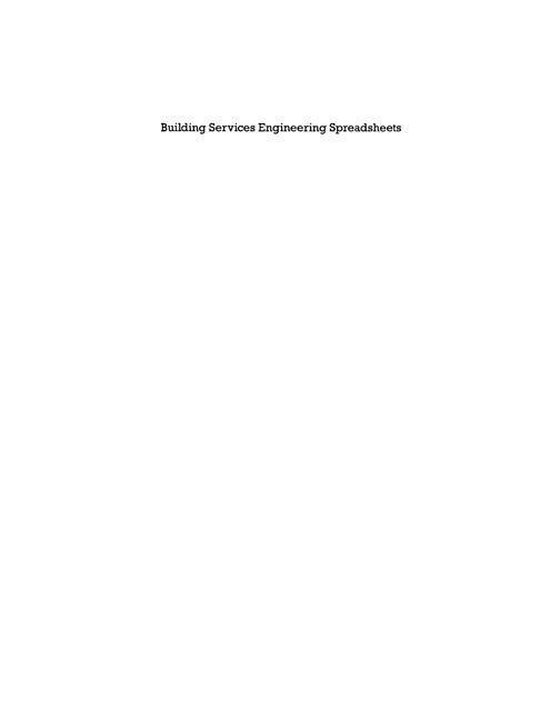 Building Services Engineering Spreadsheets (ebook), Chadderton, David ...