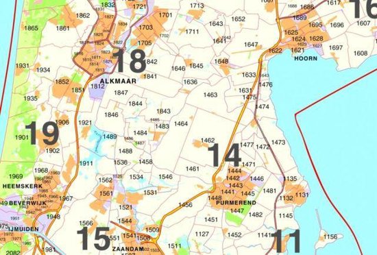 Postcodekaart whiteboard Nederland 130 x 100cm | bol.com