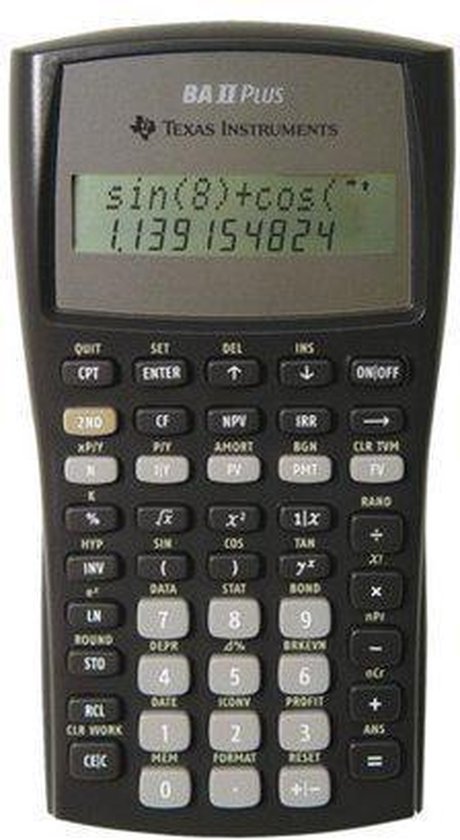 bol.com | Texas Instruments BAII Plus - Wetenschappelijke rekenmachine