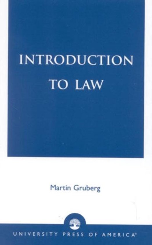 Introduction to Law, Martin Gruberg | 9780761825067 | Boeken | bol.com
