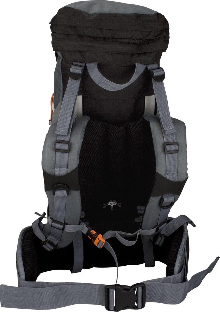 Abbey Rugzak Trekking met Verstelsysteem - 55 Liter - Grijs/Zwart | bol.com