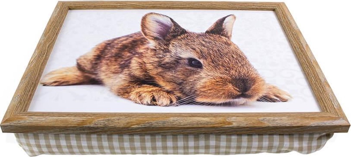 Schootkussen/laptray konijn print 33 x 43 cm - Schoottafel - Dienblad ...