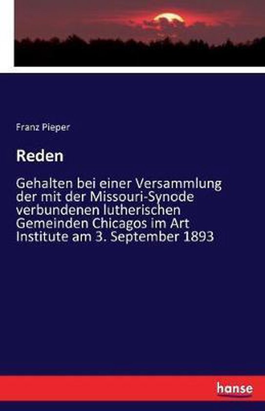 Reden | 9783337176044 | Franz Pieper | Boeken | bol