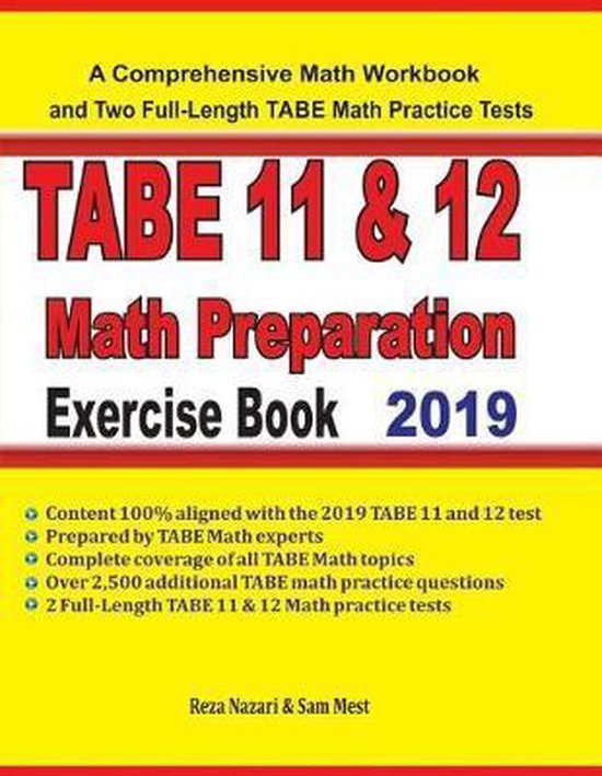 TABE 11&12 Math Preparation Exercise Book | 9781096805762 | Sam Mest ...