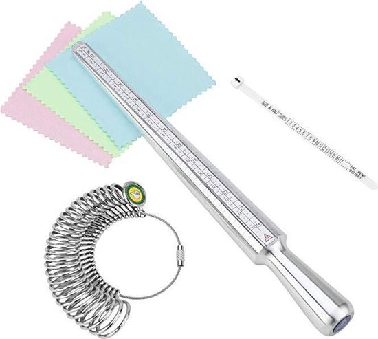 Metalen ringmeter set – Europese ringmaten. Bepaal eenvoudig de juiste ...