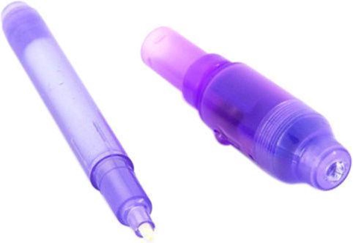 Uv pen met onzichtbare inkt set van 2 | bol.com