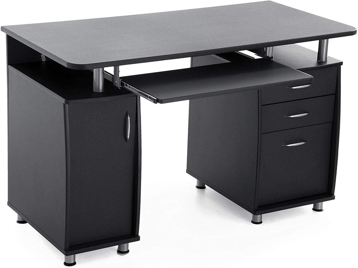 AZ-Home - Bureau - Computer Desk - 121 x 60 x 76 cm - Zwart ...