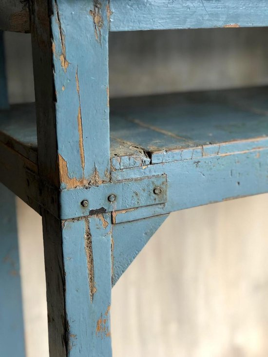 Vintage schooltafel India | Otentic Design | Side table blauw | bol