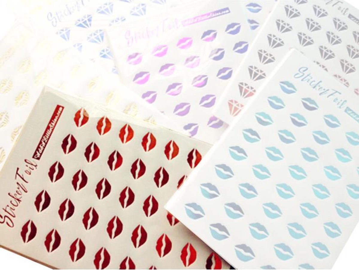 Stickerheld lipjes stickers, plak ze overal op | rood | 80 stuks | bol.com