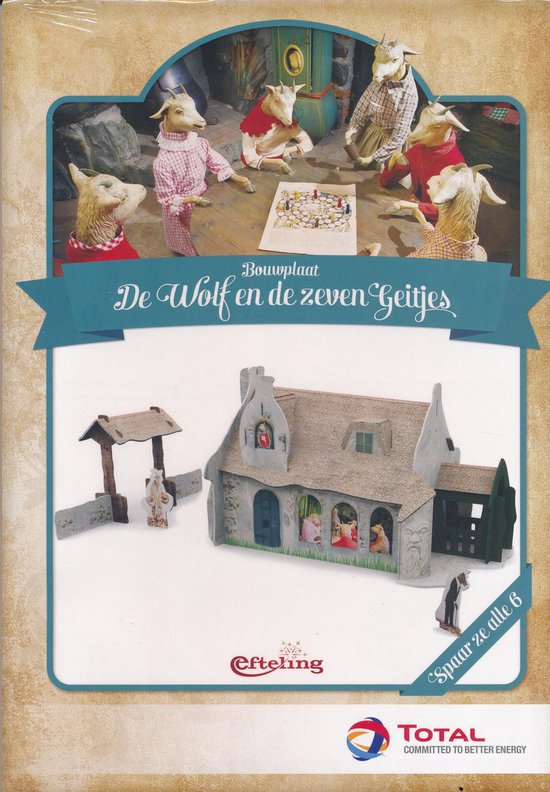 Efteling - 3D puzzel/Bouwplaat - Karton - Model: De wolf en de zeven ...