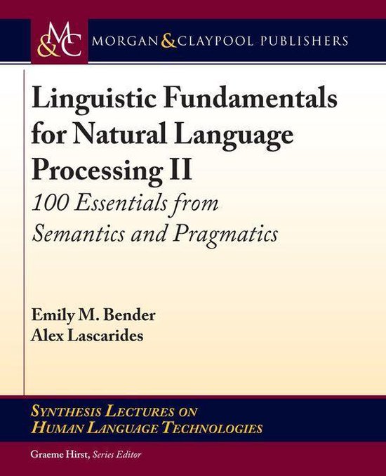 Synthesis Lectures on Human Language Technologies - Linguistic Fundamentals for... | bol.com