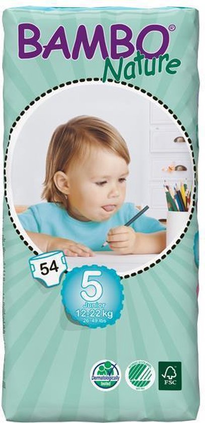 Bambo Nature Luiers junior 5 voor kindjes van 12 tot 22 kg | bol.com