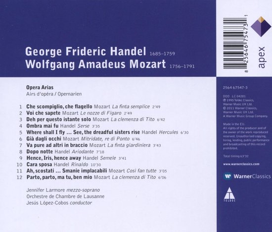 Opera Arias, Handel/Mozart | CD (album) | Muziek | bol.com