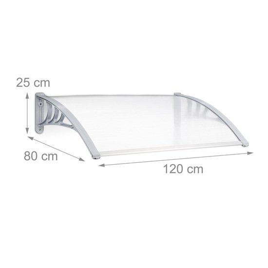 bol.com | relaxdays Afdak voordeur deurluifel overkapping kunststof ...