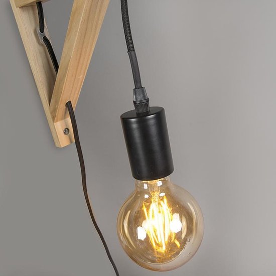 QAZQA galgje - Moderne Wandlamp voor binnen - 1 lichts - D 190 mm ...