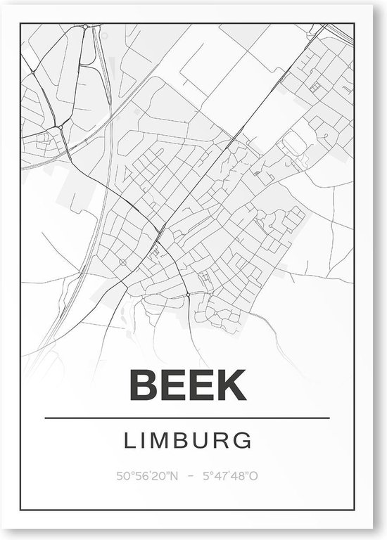 Poster/plattegrond BEEK - 30x40cm | bol